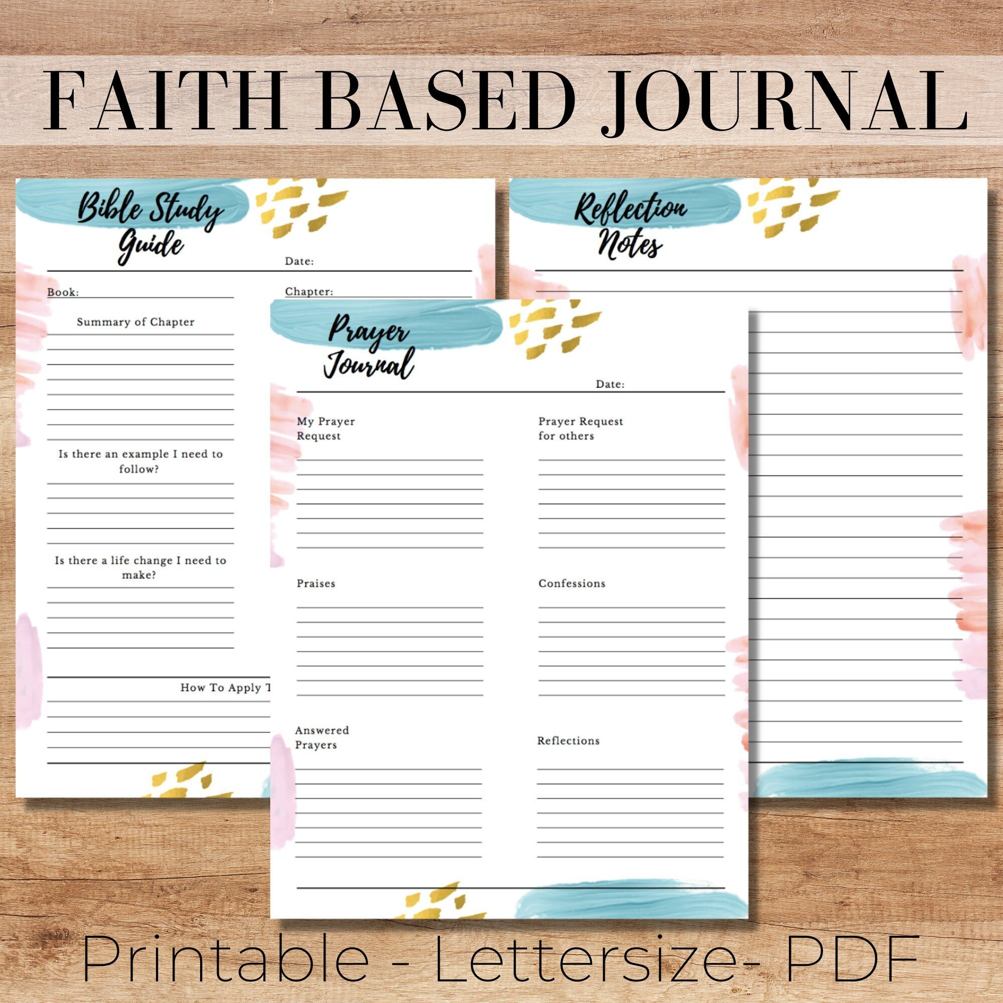 Prayer Journal Bible Study Printable Faith Based Journaling - Etsy