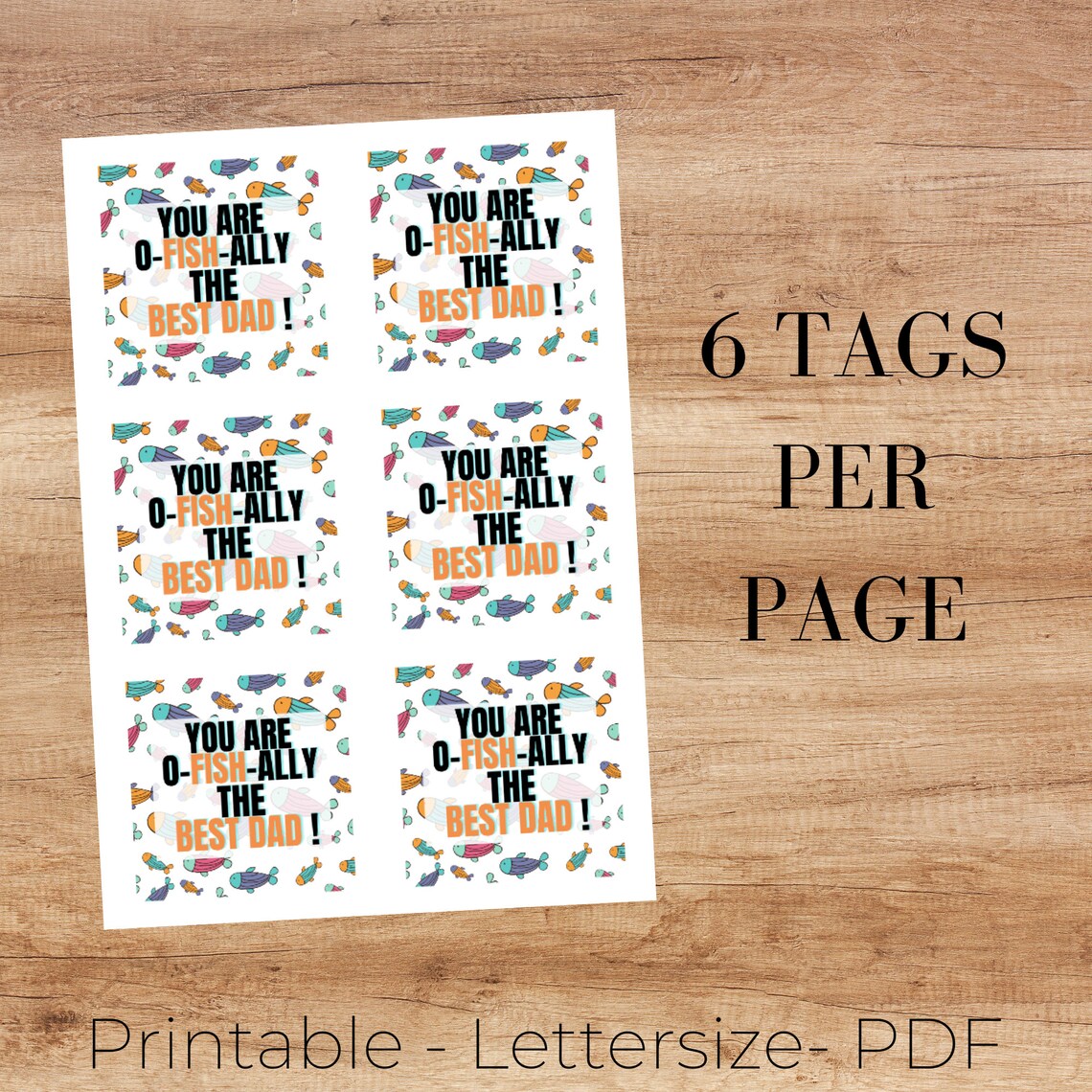 You Are O-FISH-ALLY The Best Dad Fathers Day Tag Best Dad | Etsy