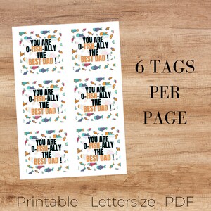 You Are O-FISH-ALLY the Best Dad, Fathers Day Tag, Best Dad Tag ...