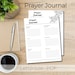 Prayer Journal Bible Study Printable Faith Based Journaling - Etsy