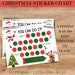 Christmas Sticker Reward Chart, Santa Sticker Chart, Girl Reward Chart ...
