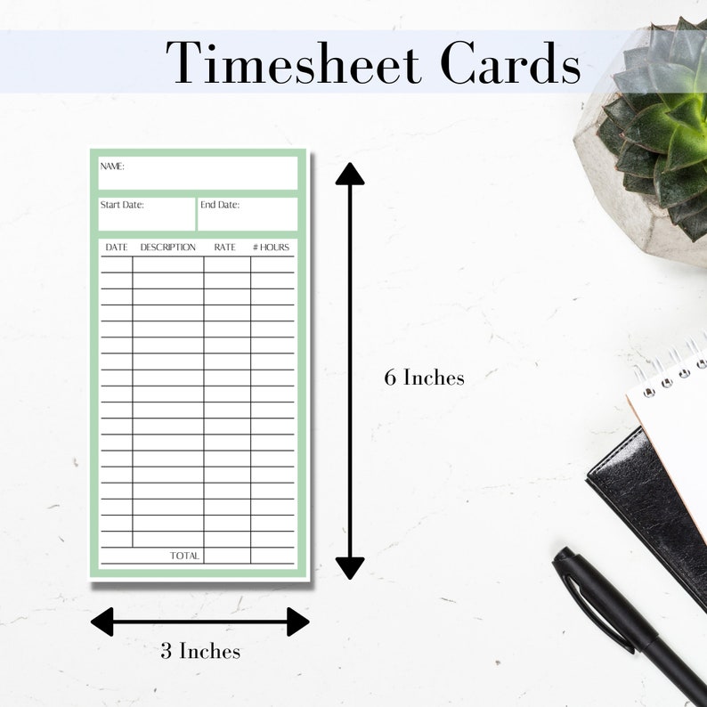 Time Cards Timesheet Cards Work Hours Log Working Hours - Etsy