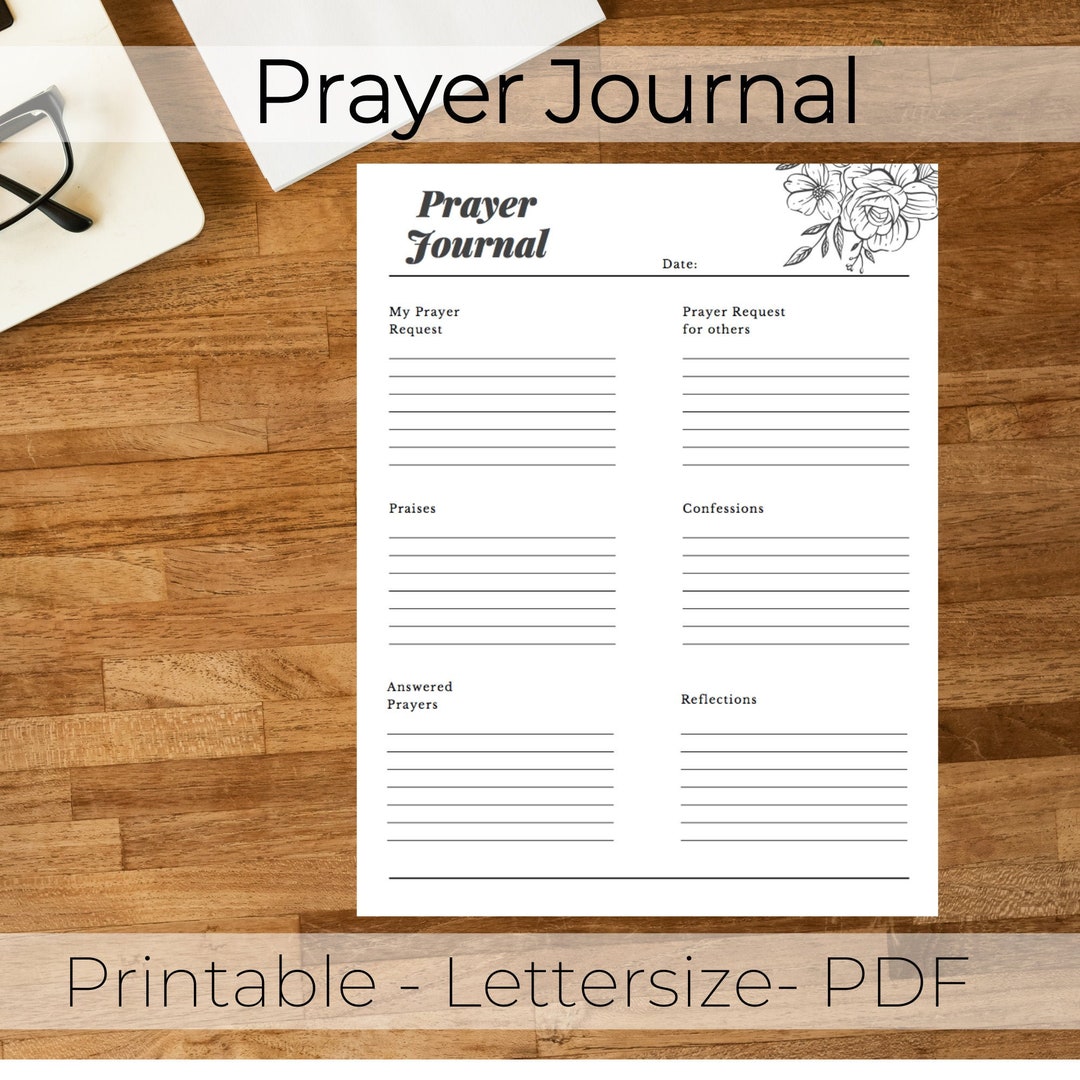 Prayer Journal Printable, Prayer Journal Guide, Prayer Tracker, Prayer ...