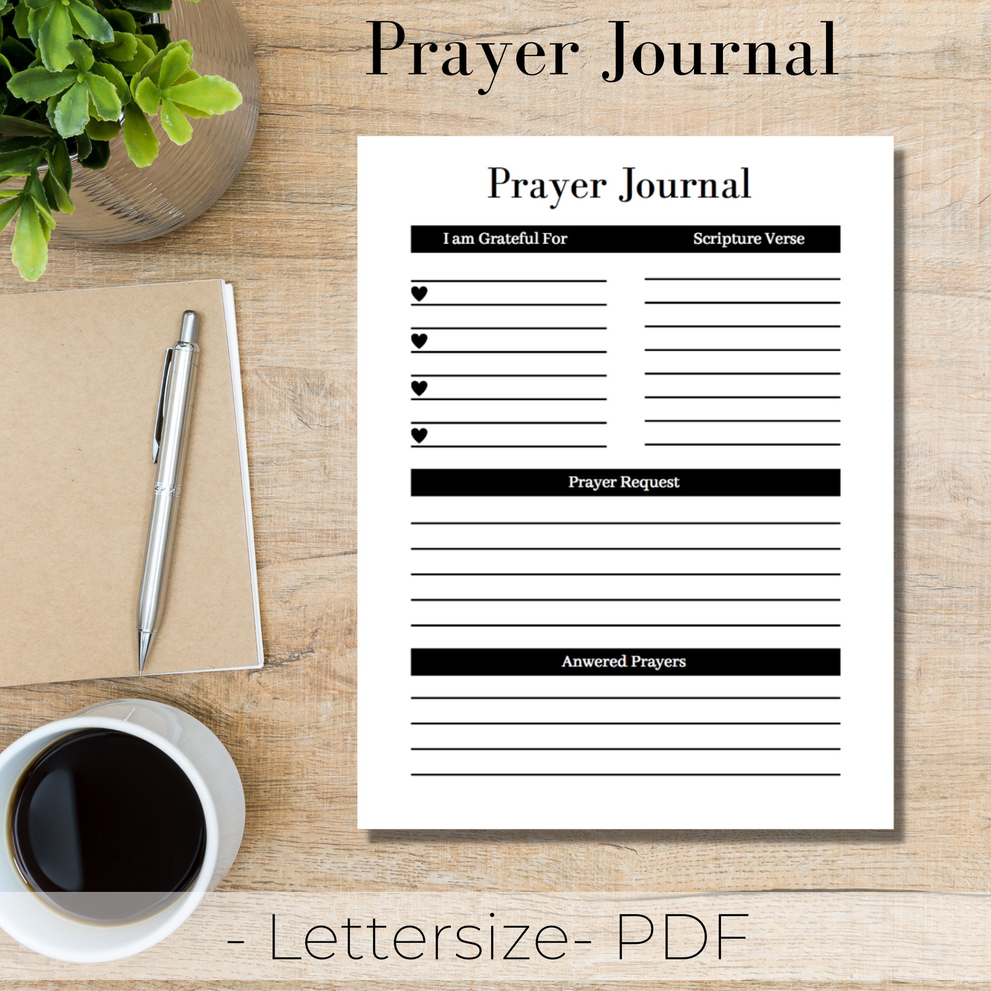 Prayer Journal Bible Study Guide Faith Based Journaling - Etsy