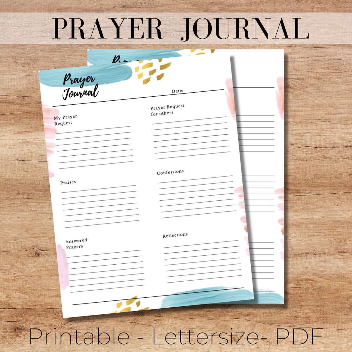 Prayer Journal Bible Study Printable Faith Based Journaling - Etsy