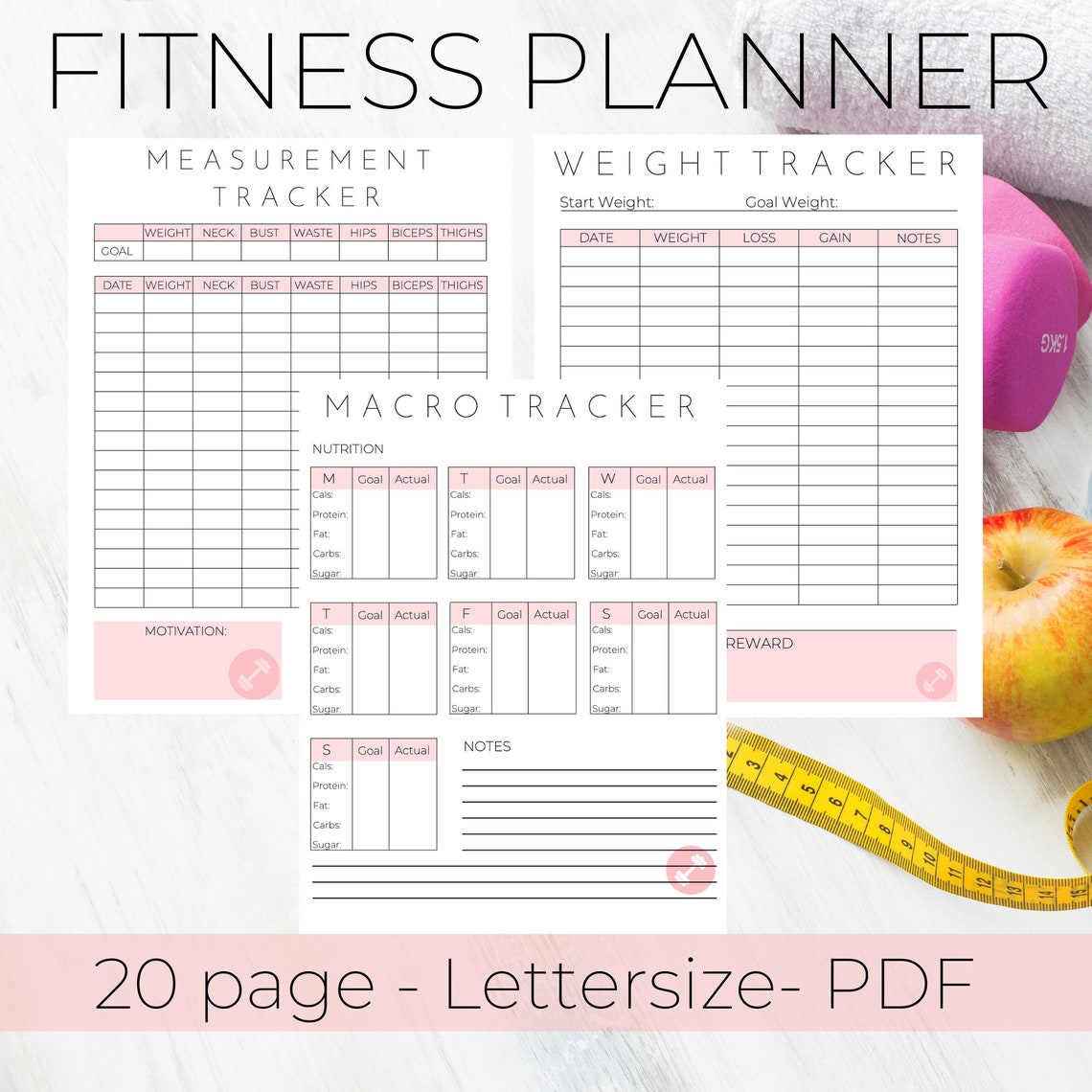 Fitness Planner Wellness Planner Workout Planner Workout - Etsy