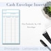 Cash Envelope Inserts Cash Transaction Register Cash - Etsy