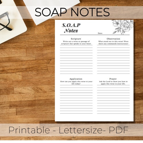 SOAP Bible Study Fillable Printable PDF Journaling - Etsy