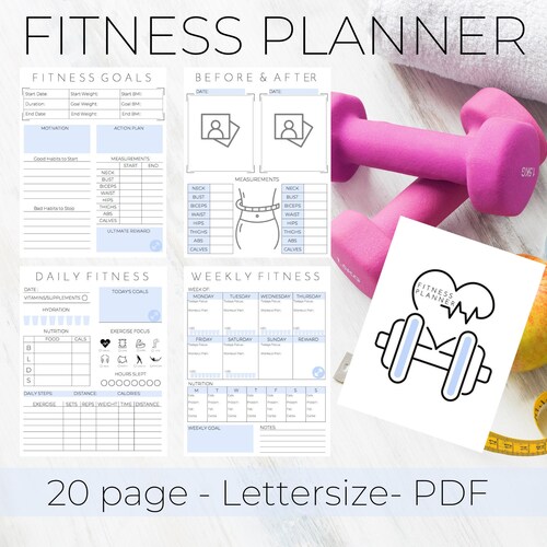 Fitness Planner Workout Planner Workout Tracker Daily - Etsy
