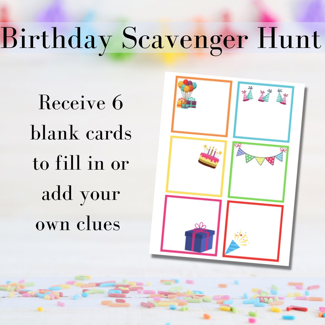 Birthday Scavenger Hunt Birthday Treasure Hunt Birthday - Etsy