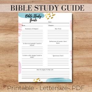 Prayer Journal, Bible Study Printable, Faith Based Journaling ...