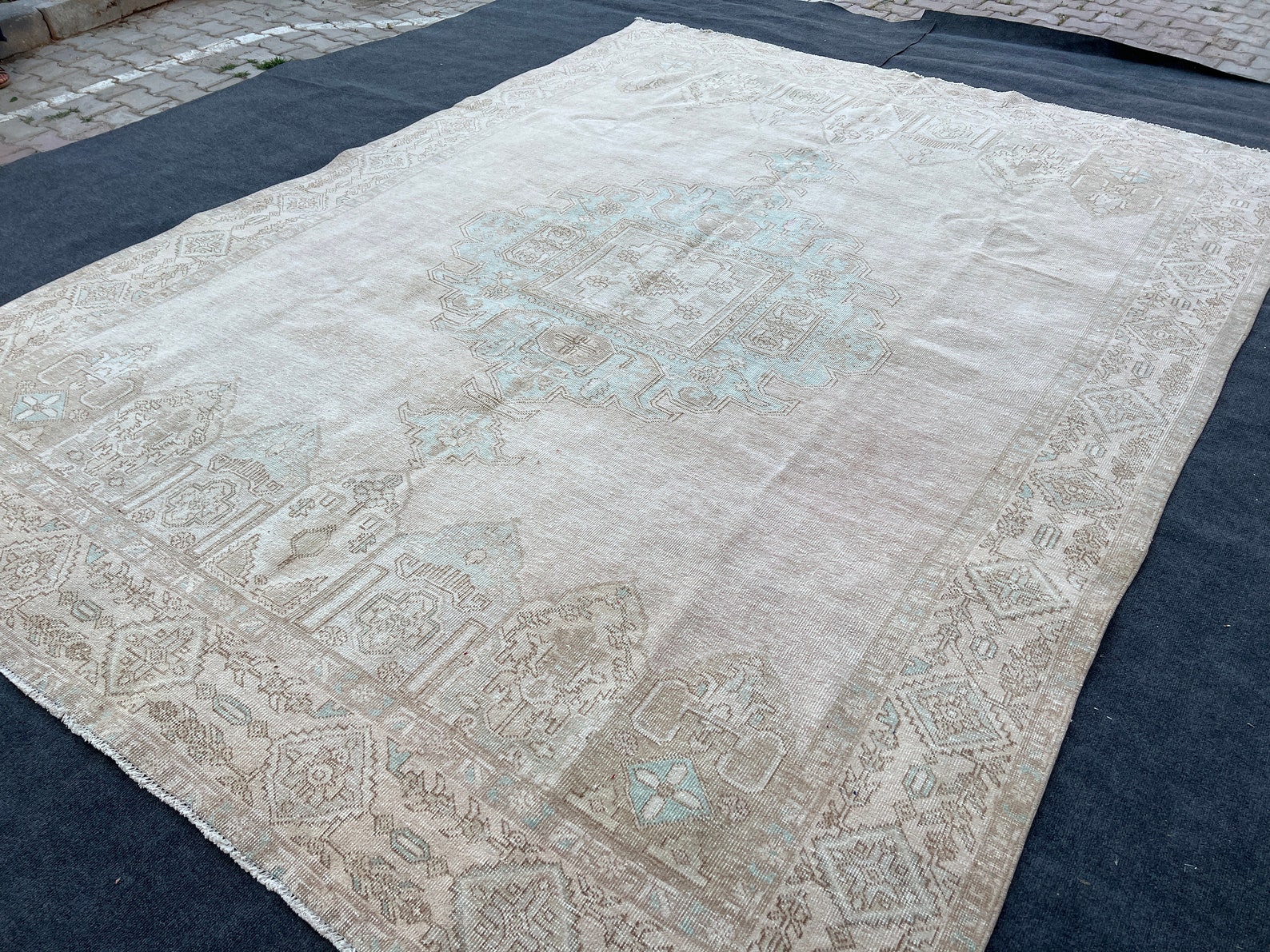 9x12 Neutral Traditional Rug 9x12 Vintage Turkish Rug - Etsy