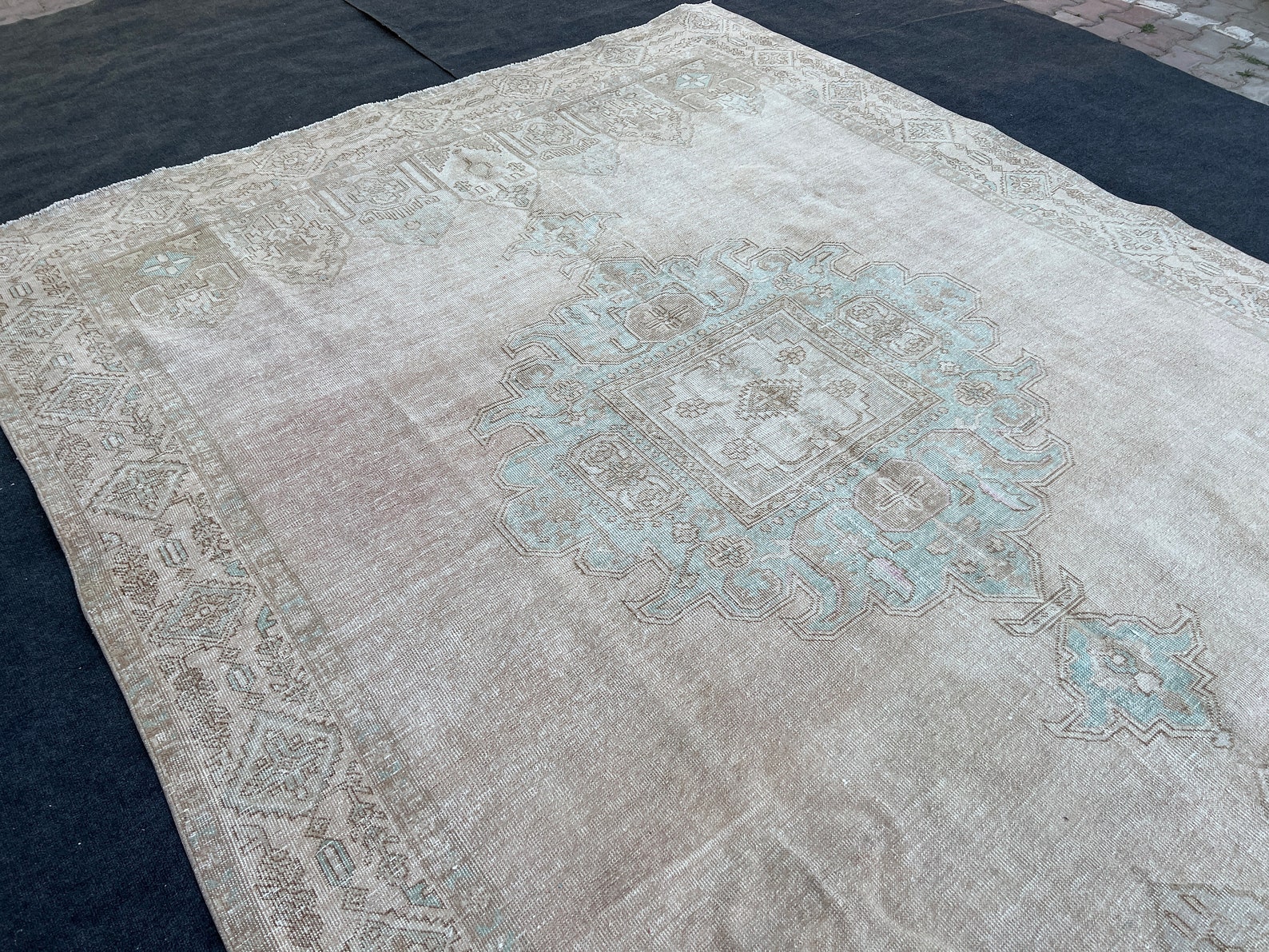 9x12 Neutral Traditional Rug 9x12 Vintage Turkish Rug - Etsy