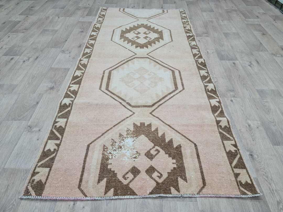 4x8 Vintage Runner Rug, 3.8X8.3 Antique Runner Rug, Oushak Runner Rug ...
