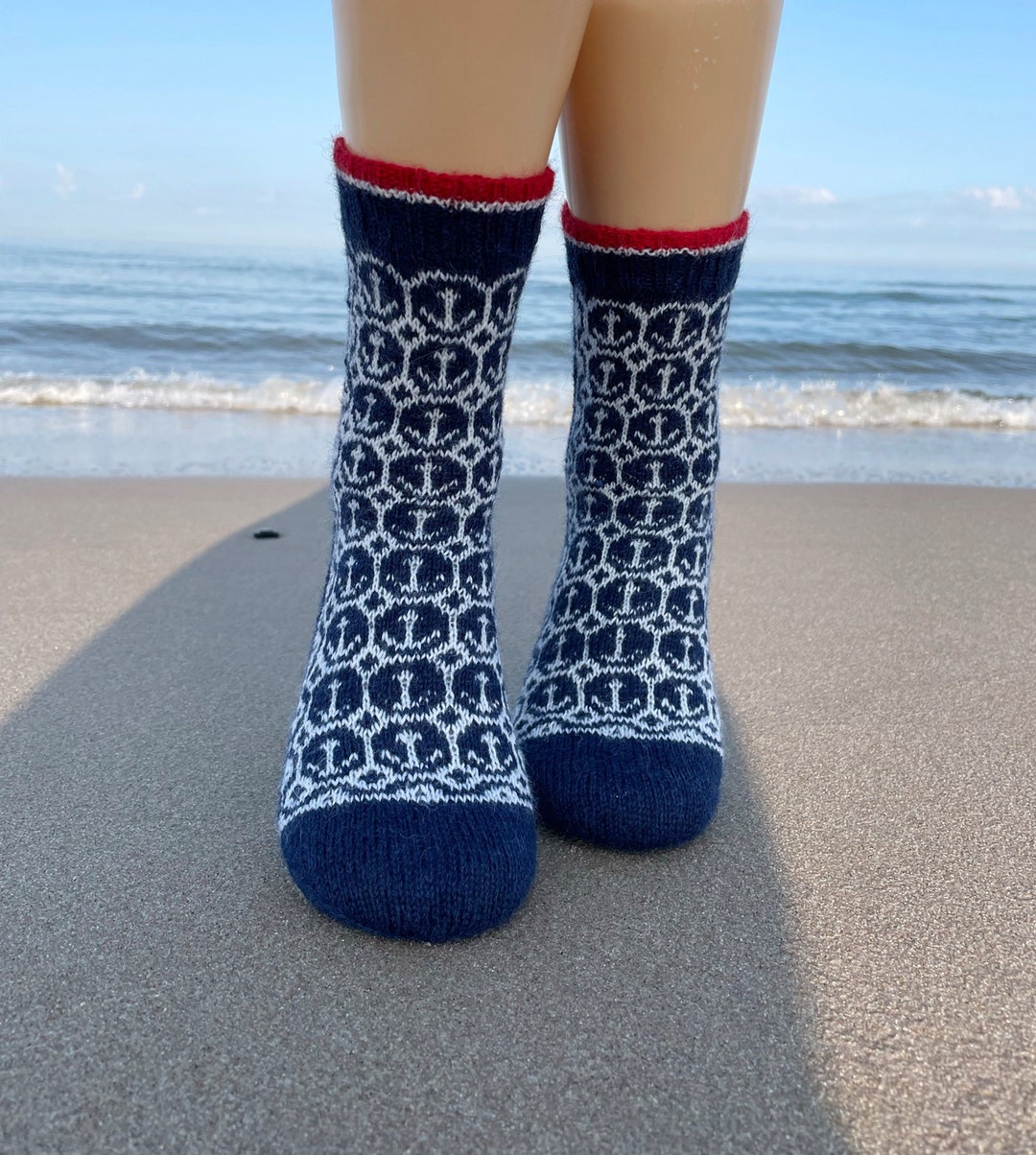 Sock Knitting Pattern / Anchor Socks Pattern / Knitting Pattern ...