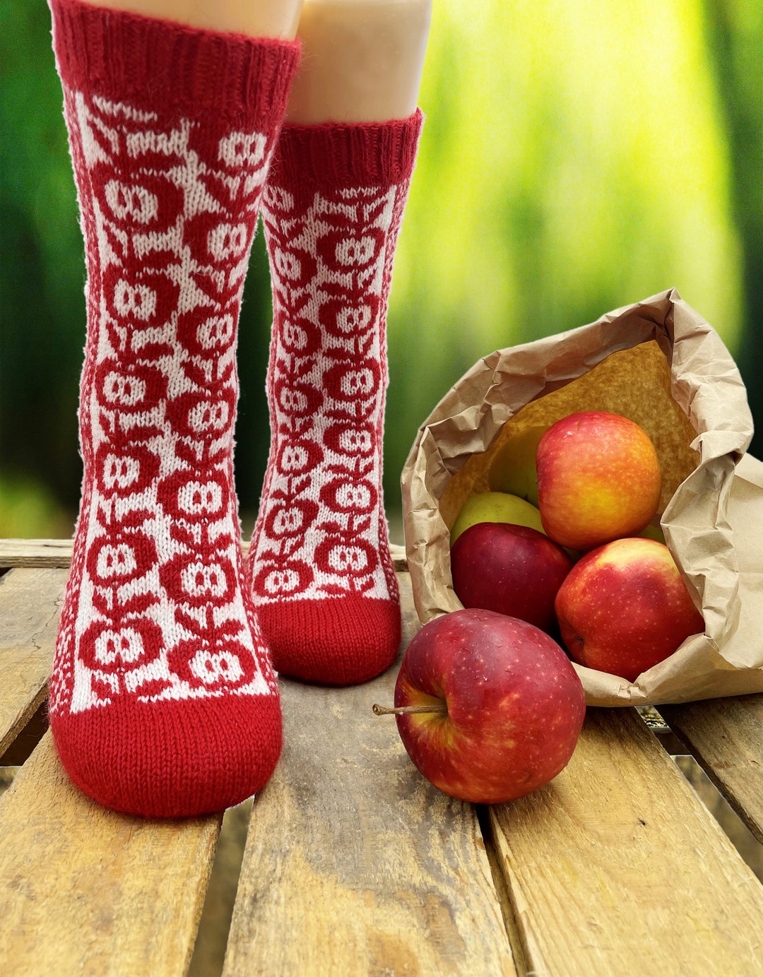 Sock Knitting Instructions / Sweet Apple Socks Pattern / Knitting Socks ...