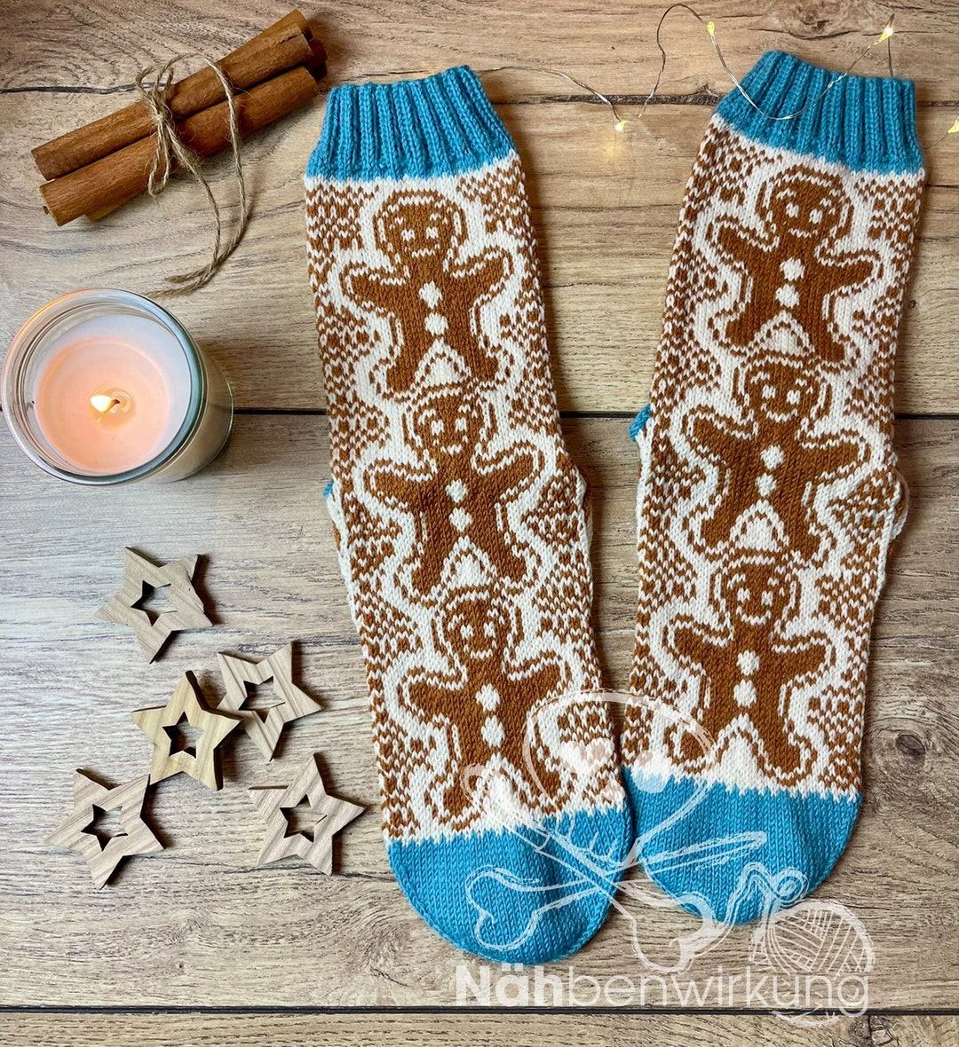 Sock Knitting Pattern / Gingerbreadbuddy Socks Pattern / Knitting ...