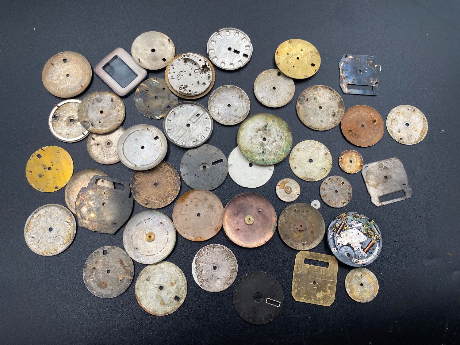 Collection Old Watch Faces Full Companies Tissot Seiko Casio for Parts ...