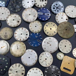 Collection Old Watch Faces Full Companies Tissot Seiko Casio for Parts ...