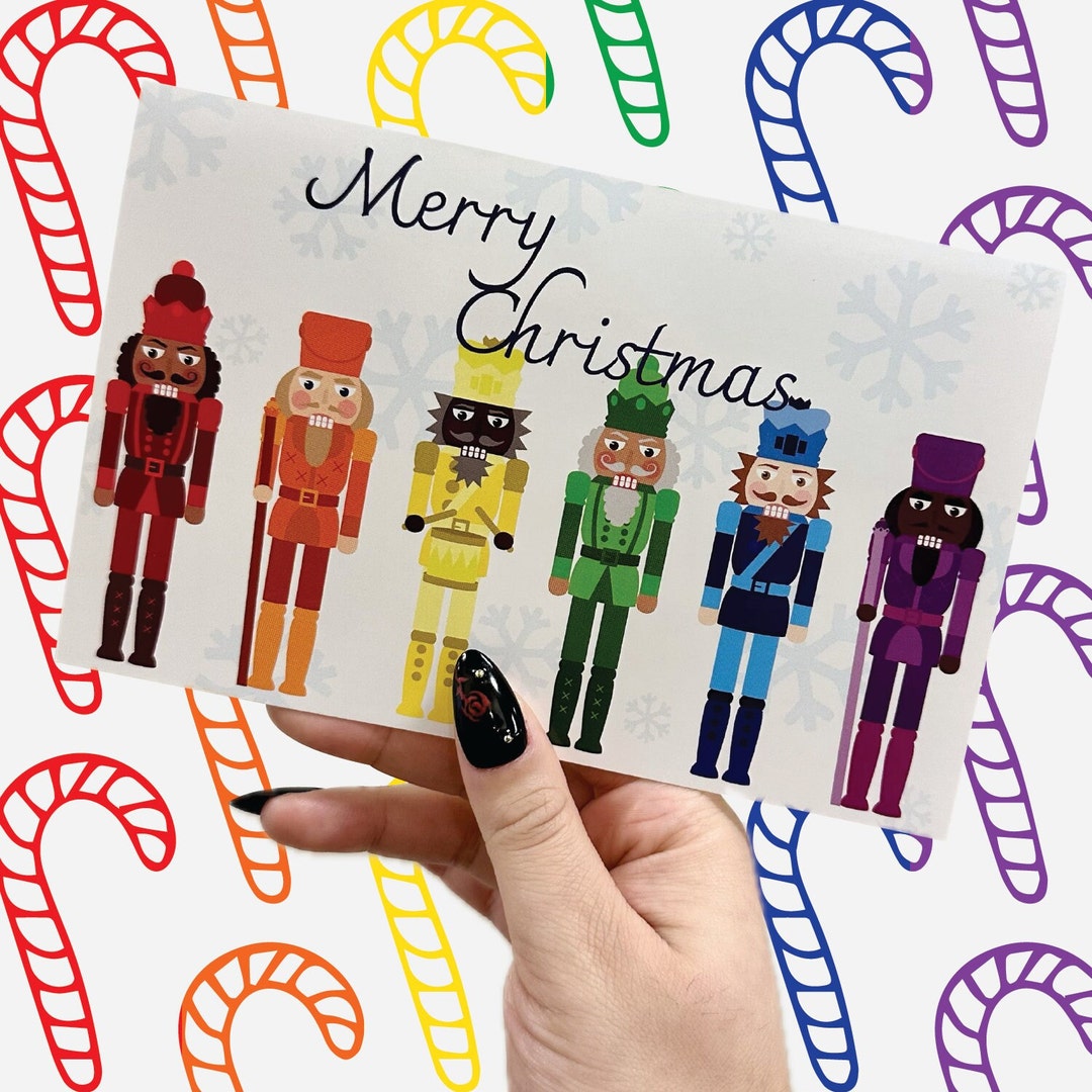 Rainbow Nutcrackers Christmas Card - Etsy