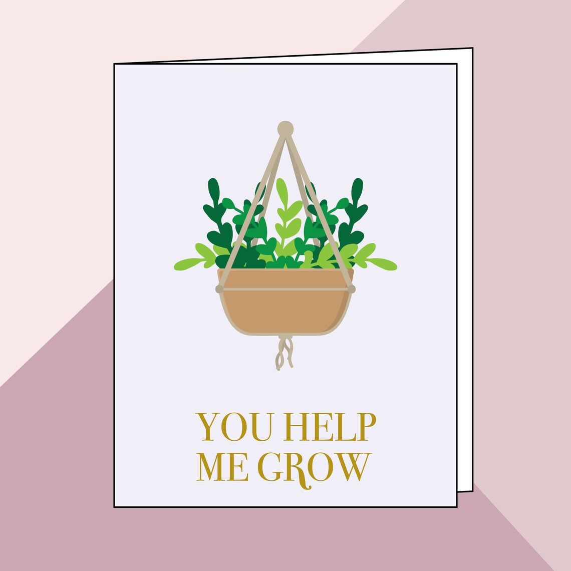 You Help Me Grow Greeting Card - Etsy