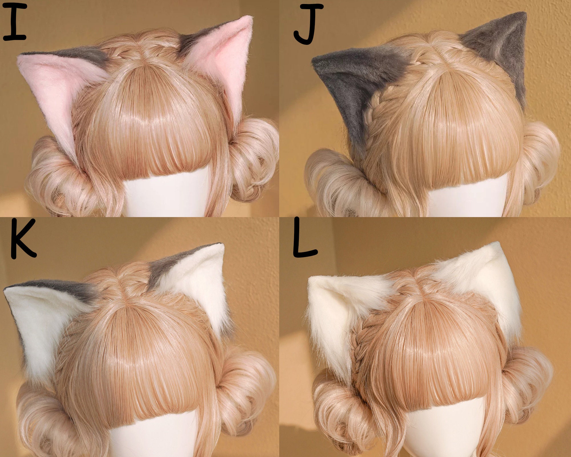 Gray Cat Ear Cosplay Anime Headwearcat Ear Headbandkitten - Etsy