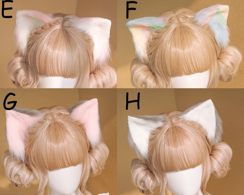 Gray Cat Ear Cosplay Anime Headwearcat Ear Headbandkitten - Etsy