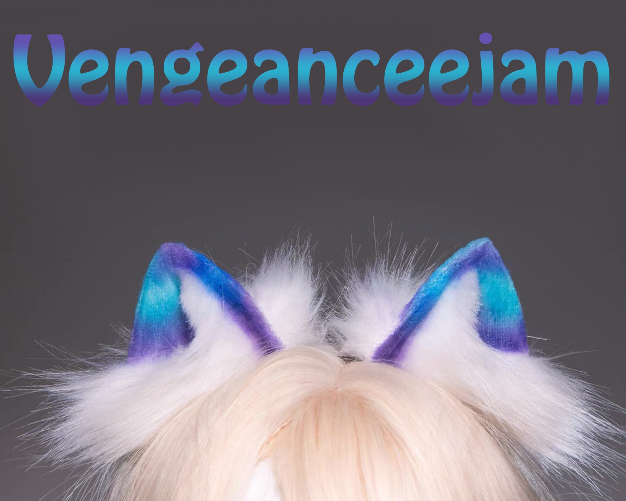 Blue purple Cat ear Cosplay Anime HeadwearCat ear | Etsy