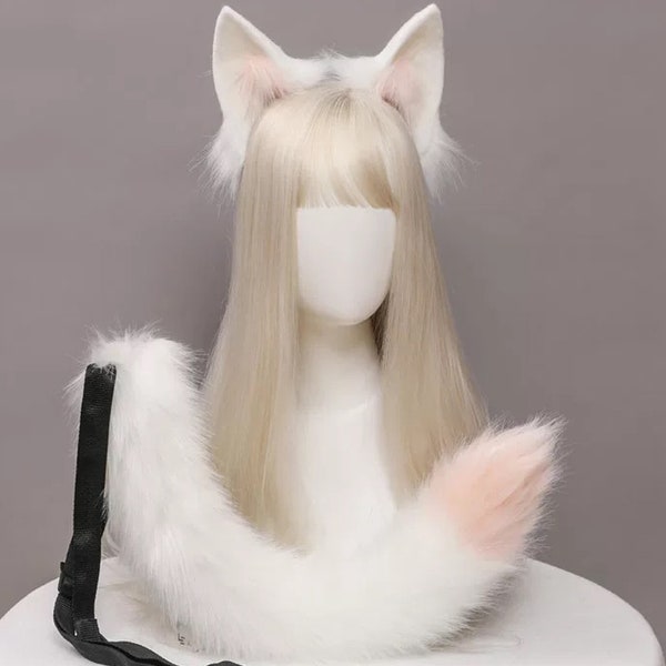 Pink Wolf Tail and Ears - Etsy