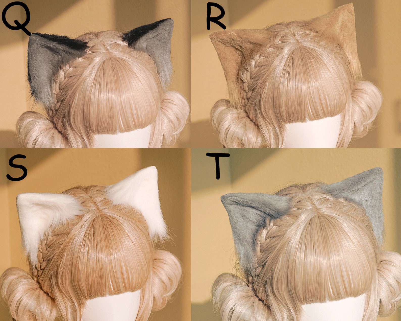 Gray Cat Ear Cosplay Anime Headwearcat Ear Headbandkitten - Etsy