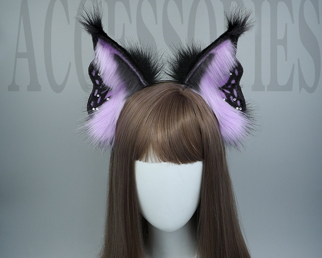 Demon Bat Ears Ear Headband,halloween Themed Headwear,aritificial Furry ...