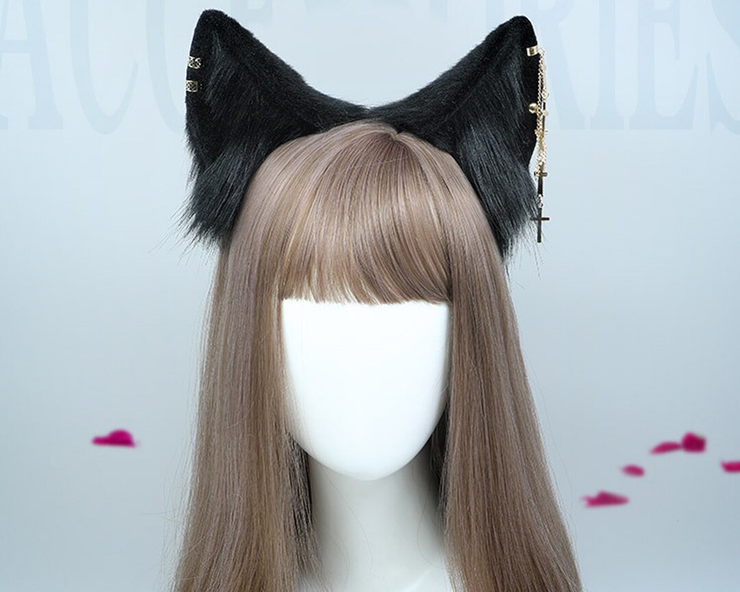Black Cat Ear Cosplay Anime Headwearcat Ear Headband,kitten Ears,anime ...