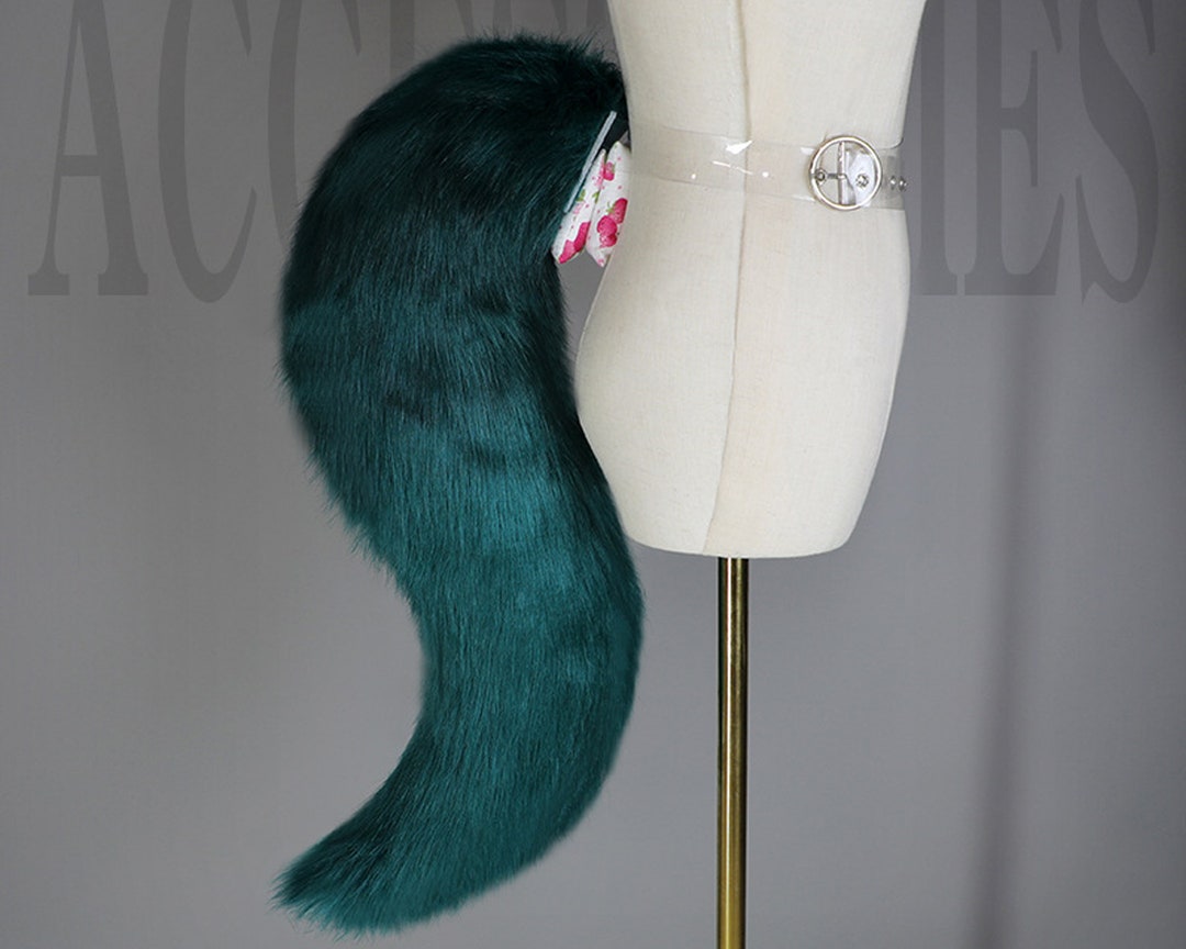 Green Wolf Tailfurry Animal Big Tailwolf Cosplay - Etsy