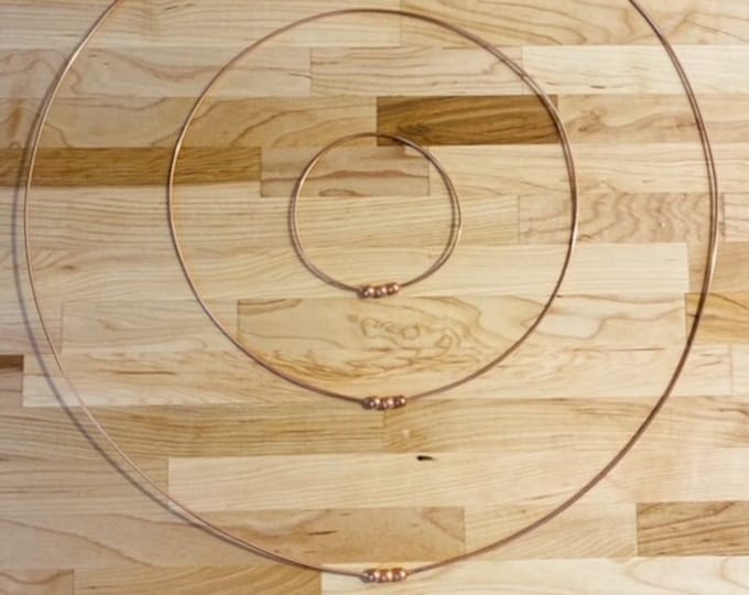 Tensor Rings Trio Practitioner Set , Healing Rings , Copper Ring Unisex ...