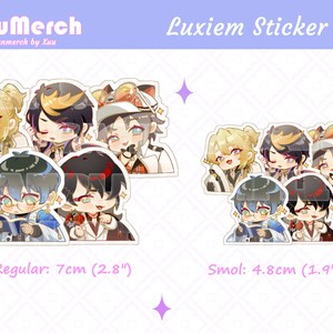 Luxiem Sticker Sets | All Five Members | Nijisanjien | Art by Xuu - Etsy
