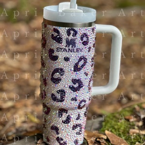 Custom 40oz Authentic Leopard Print Bling Stanley Quencher. Choose Your ...