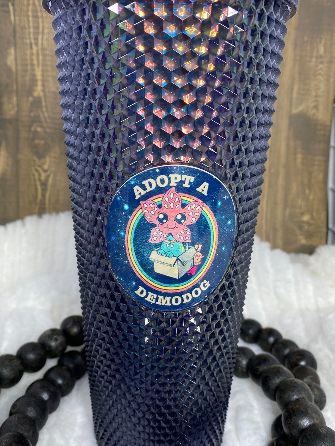 Black Rainbow Tumbler, Studded Starbucks Cup, Demadog - Etsy