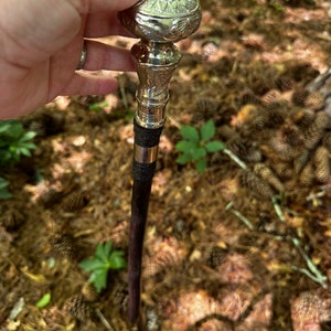 Hardwood Walking Stick With Brass Round Topper - Etsy