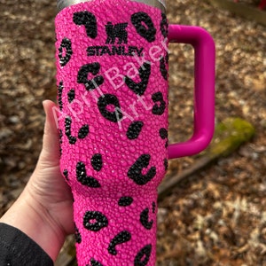 Custom 40oz Authentic Leopard Print Bling Stanley Quencher. Choose Your ...