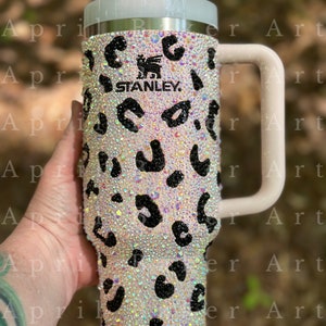 Custom 40oz Authentic Leopard Print Bling Stanley Quencher. Choose Your ...