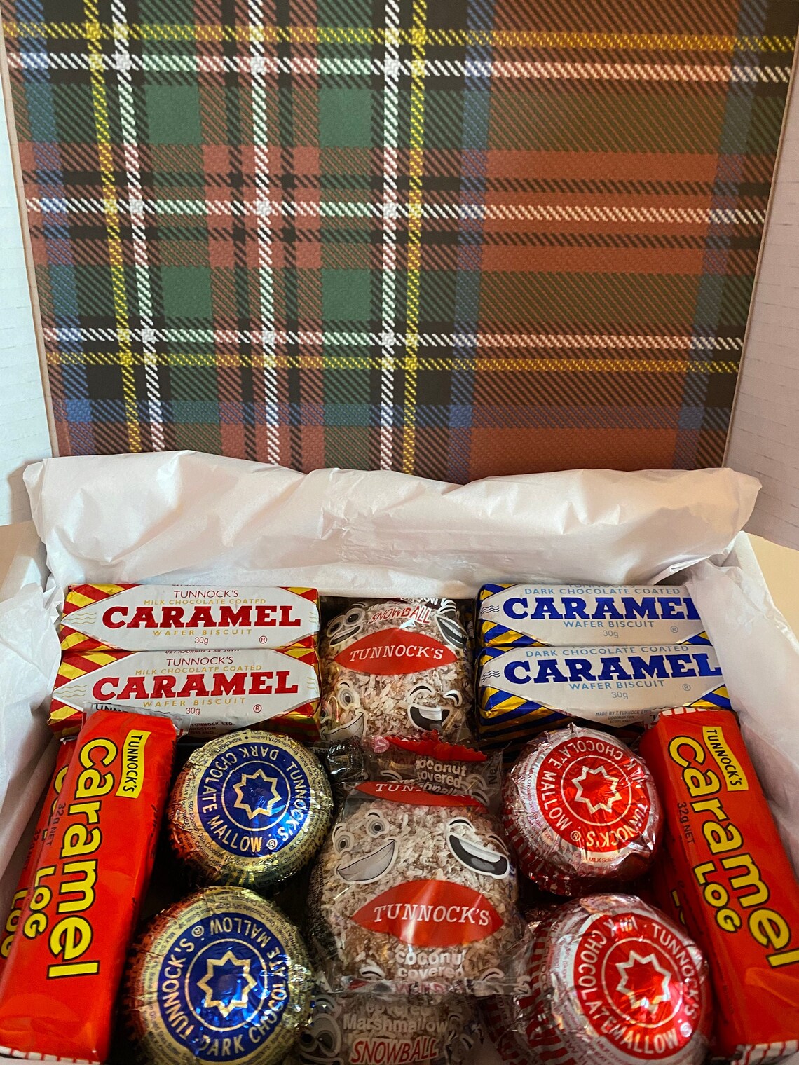 Tunnocks Scottish Tartan Hamper Gift Box Large30 Treats - Etsy UK