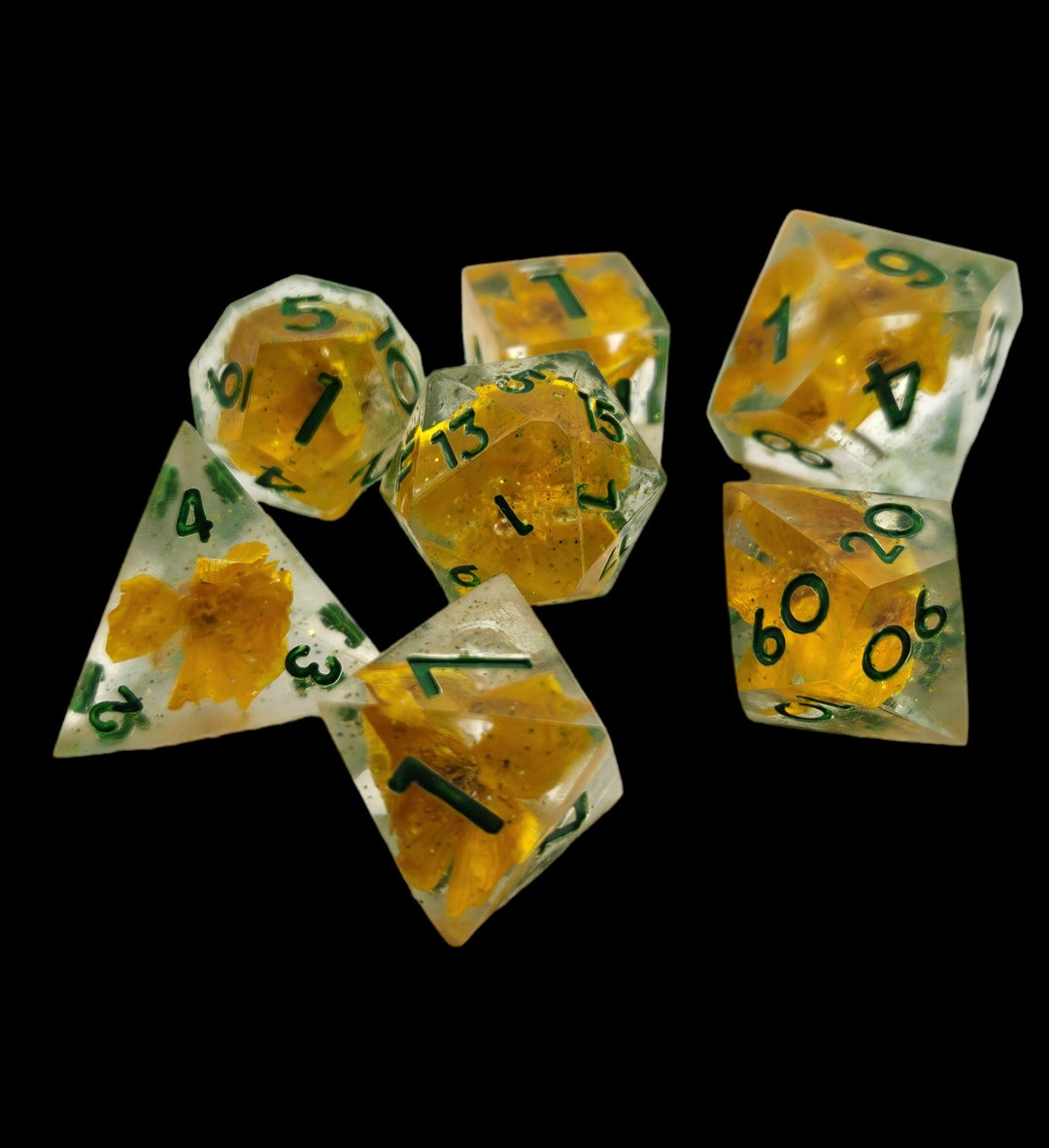Druid Sharp Edged 7pc Dice Set - Etsy