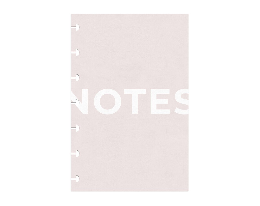 MINI HP // NOTES Planner Dashboard Printable Insert // Happy Planner ...