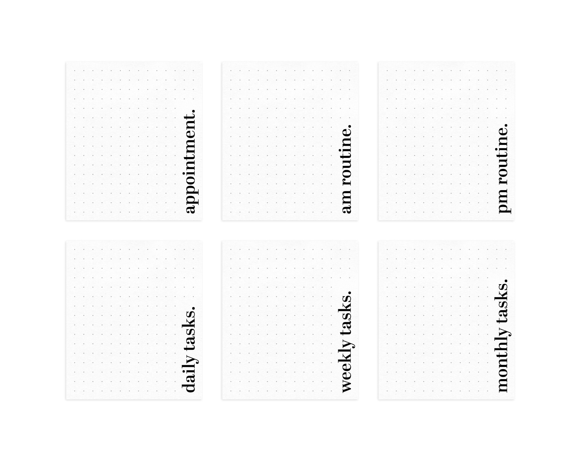 PLANNER CARDS // TASK Minimal Planner Journaling Cards // | Etsy