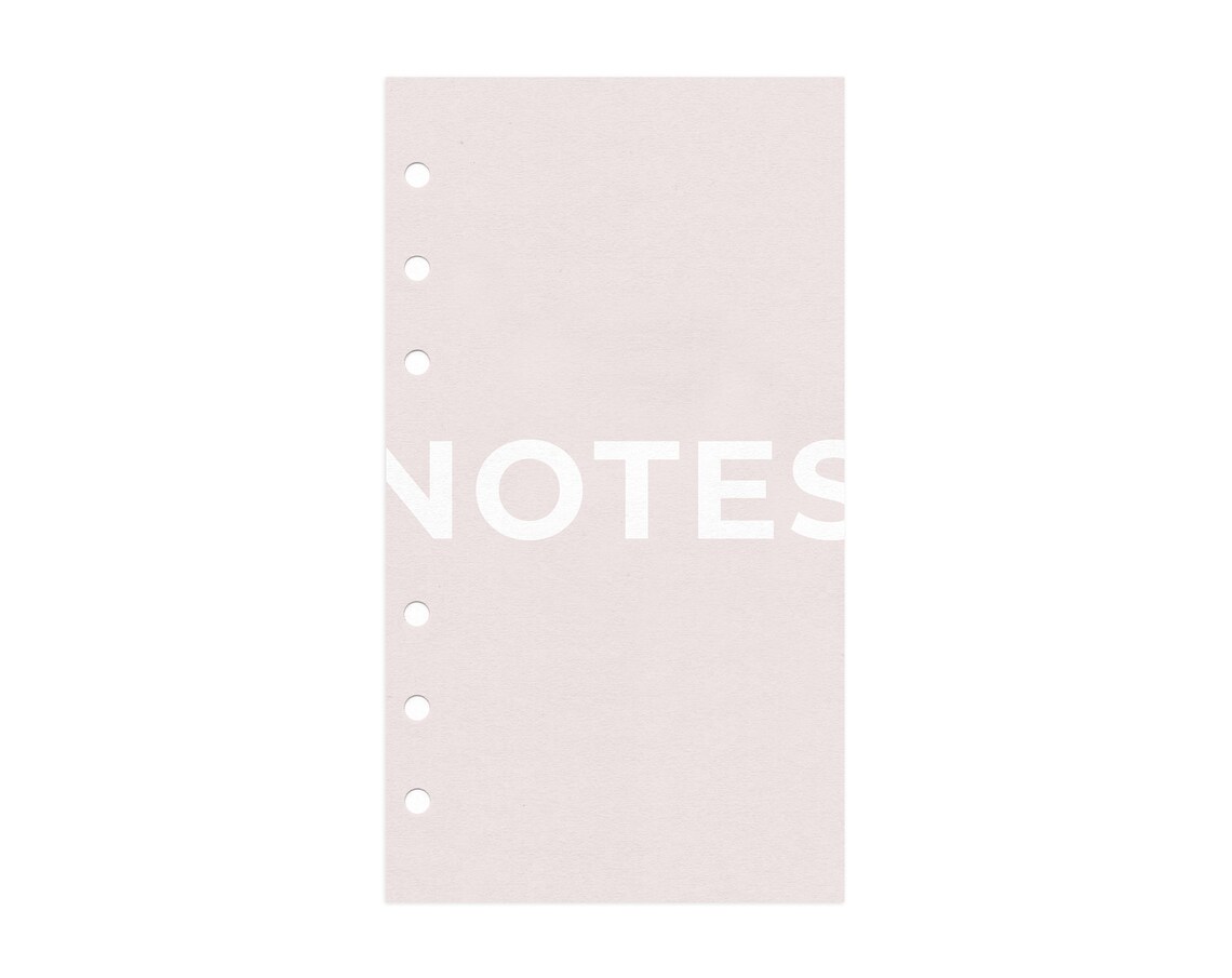 PERSONAL SIZE // NOTES Minimal Planner Dashboard Printable - Etsy