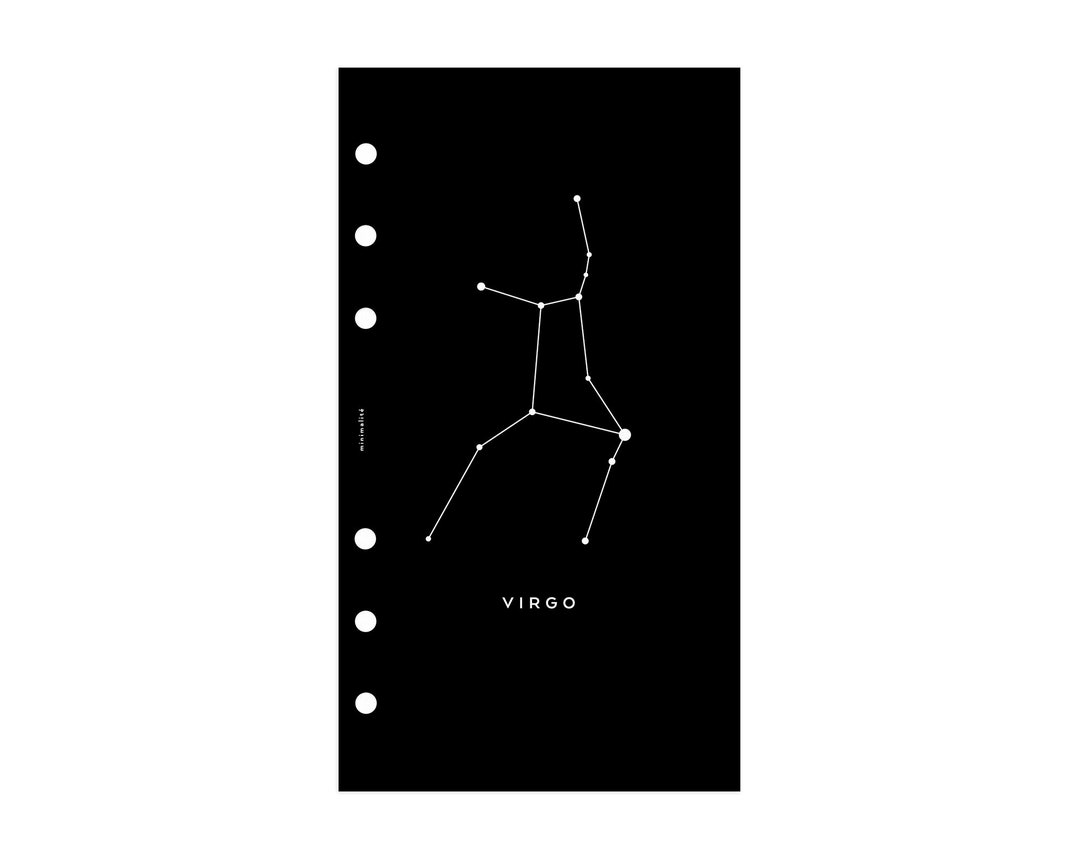 PERSONAL SIZE // VIRGO Minimal Planner Dashboard Printable Insert ...