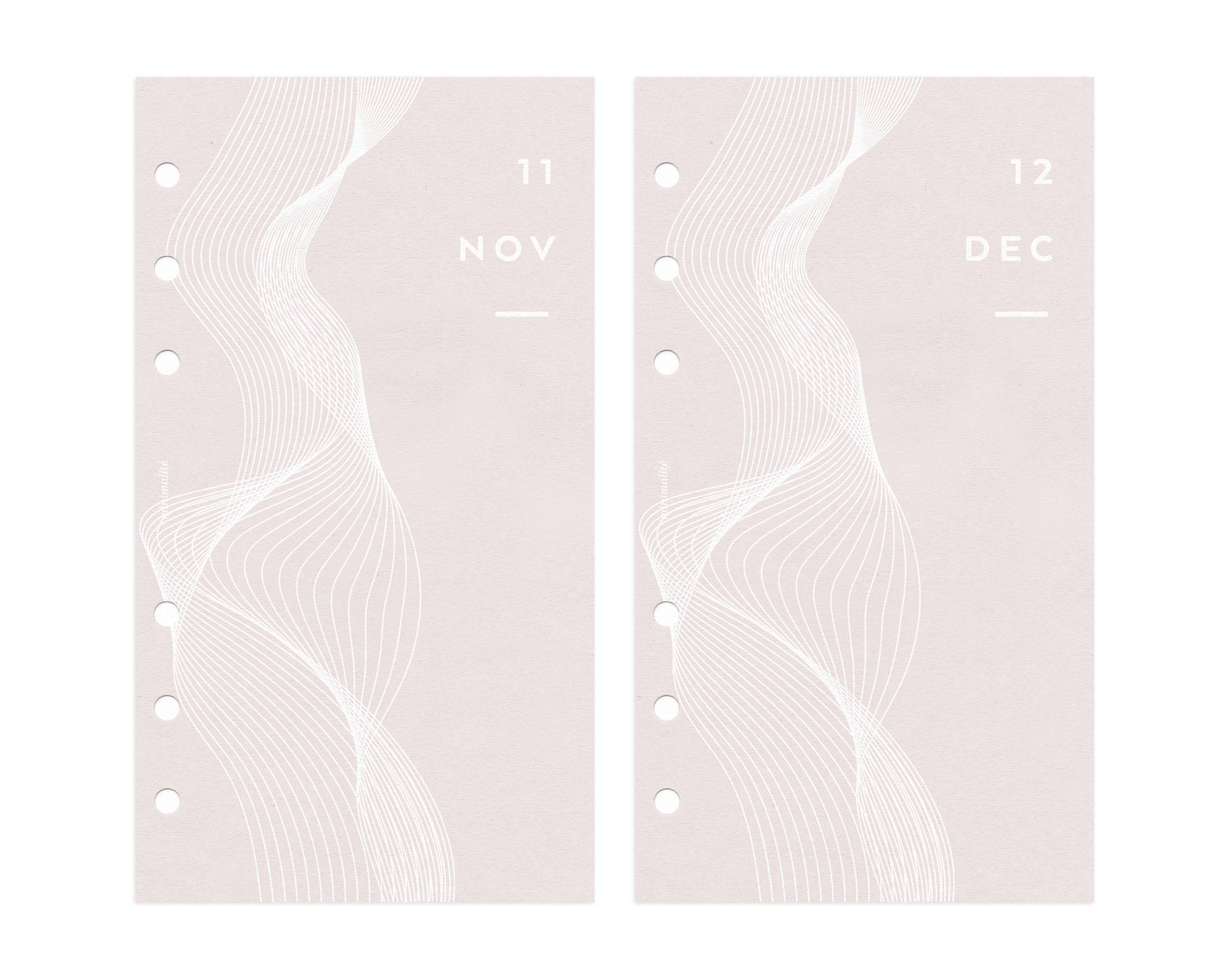 PERSONAL SIZE // MONTHLY Minimal Planner Dashboard Set Printable ...