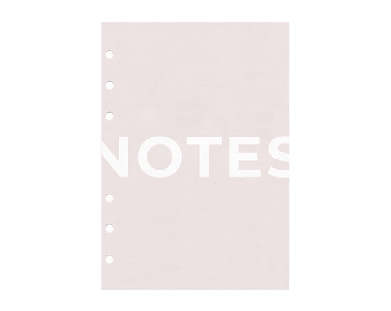 A5 PLANNER // NOTES Minimal Planner Dashboard Printable Insert - Etsy