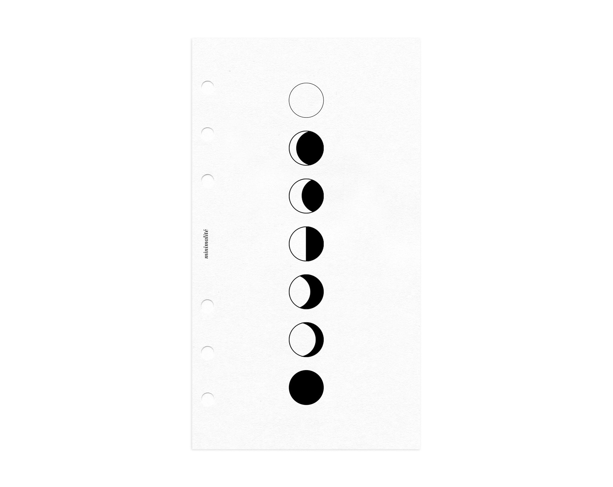 PERSONAL SIZE // LUNAR Phases Minimal Planner Dashboard - Etsy