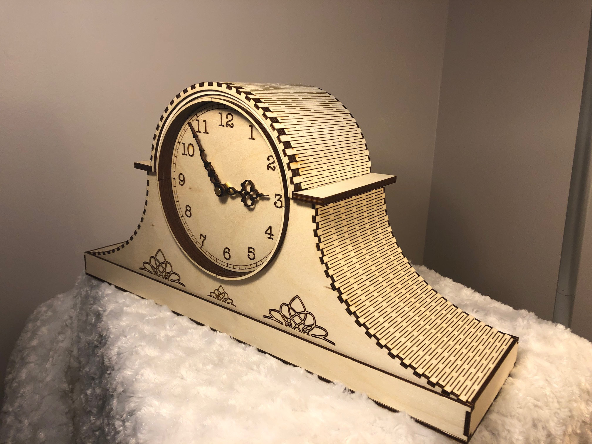 Laser Cut Mantel Clock Digital File - Etsy